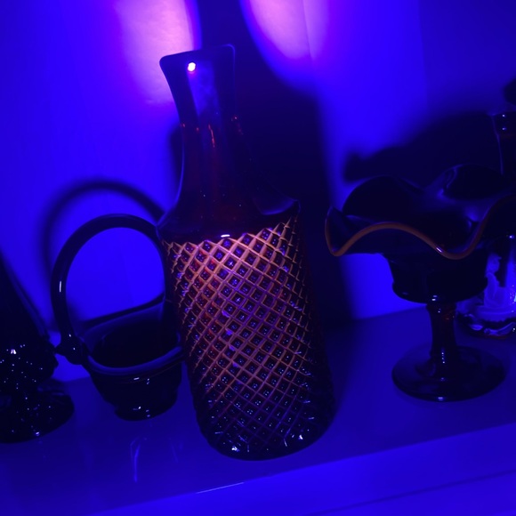 Accents | Vintage Ruby Red Glass Bottle Heavy 2lbs Body Part Orange ...